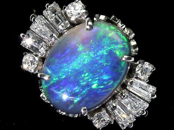 【未使用】8296ST【1円～】新品【RK宝石】≪opal≫ 神秘の宝石! 天然ブラックオパール 大粒1.45ct! 極上ダイヤモンド 0.58ct Pt900 高級リング ダイヤの落札情報 ...