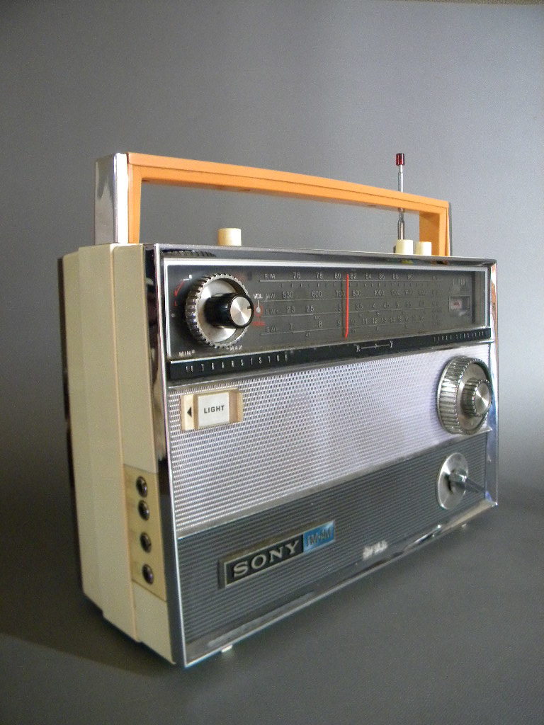 【やや傷や汚れあり】当時物 ★★外観良好 SONY FM AM 4BAND TFM -1000F ソニー トランジスタ・ラジオ 14 ...