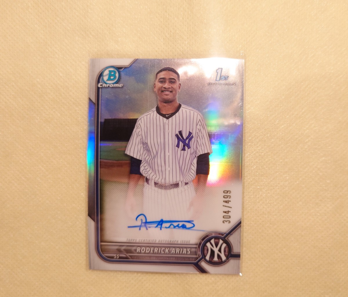 【未使用】2022 BOWMAN CHROME RODERICK ARIAS 1st BOWMAN AUTO ヤンキース ヤンキースの落札情報 ...