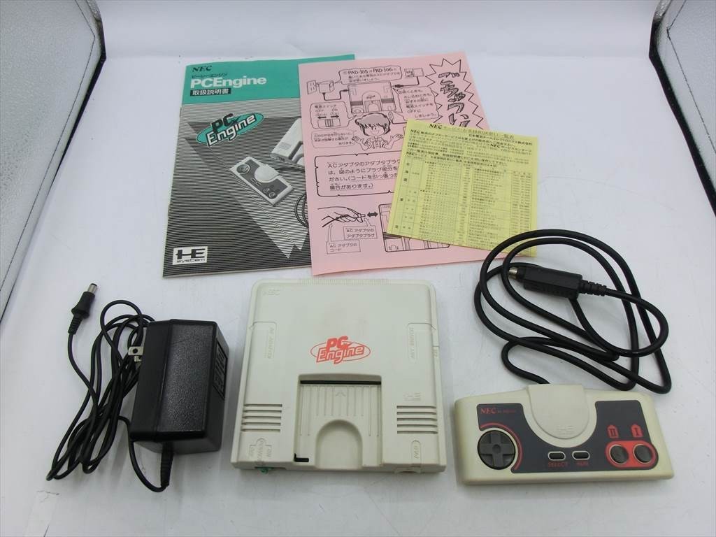 【やや傷や汚れあり】T【2き-49】【80サイズ】PCエンジン ゲーム機本体＋コントローラー他/PI-TG001/PC Engine nec ...