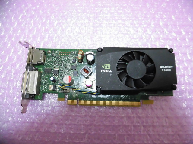 【やや傷や汚れあり】NVIDIA Quadro FX 380 LP 512MB DDR3 ★DisplayPort対応 ロープロファイル専用★ ...