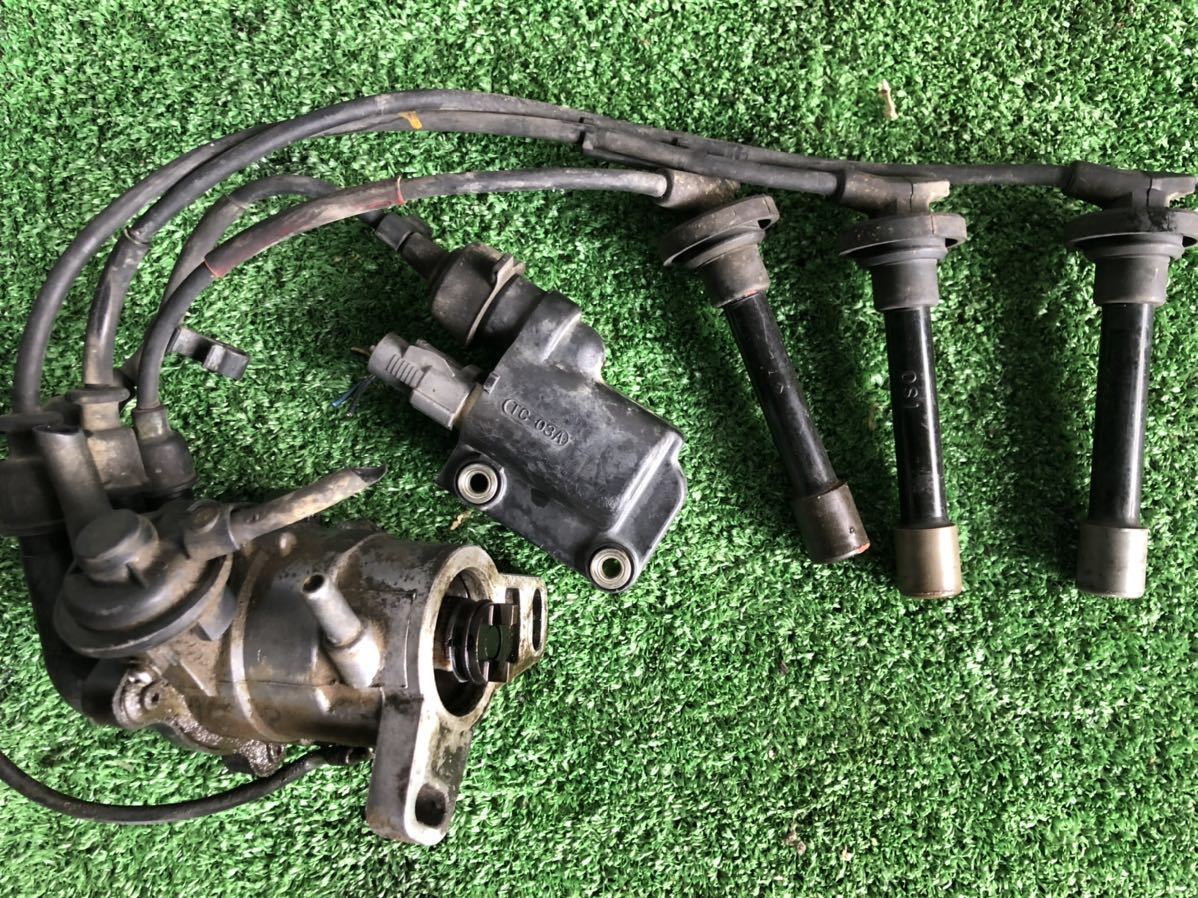 【傷や汚れあり】アクティ HA3 HA4 HH3 HH4 デストリビューター デスビ コイル 、プラグコード付 簡単な始動確認 ホンダ 走行 ...