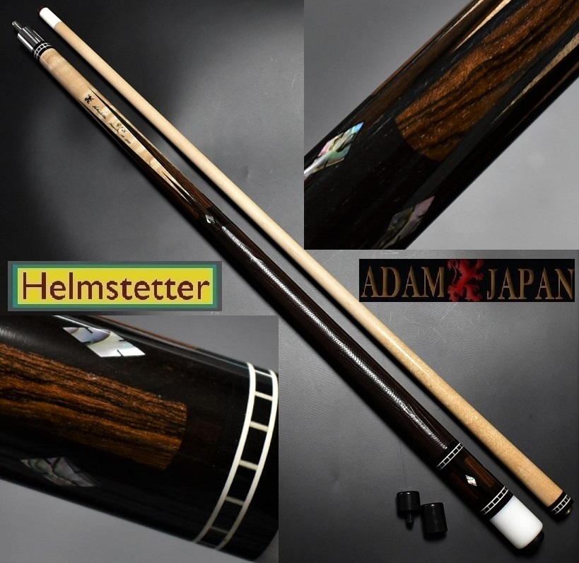 【未使用に近い】即決☆old Adam cue 【Helmstetter ~1988~】リザード本革 ココボロ子持ち8剣 キャップ付属の落札 ...