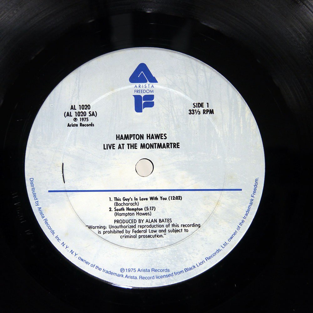 【やや傷や汚れあり】米 HAMPTON HAWES/LIVE AT THE MONTMARTRE/ARISTA AL1020の落札情報詳細 ...