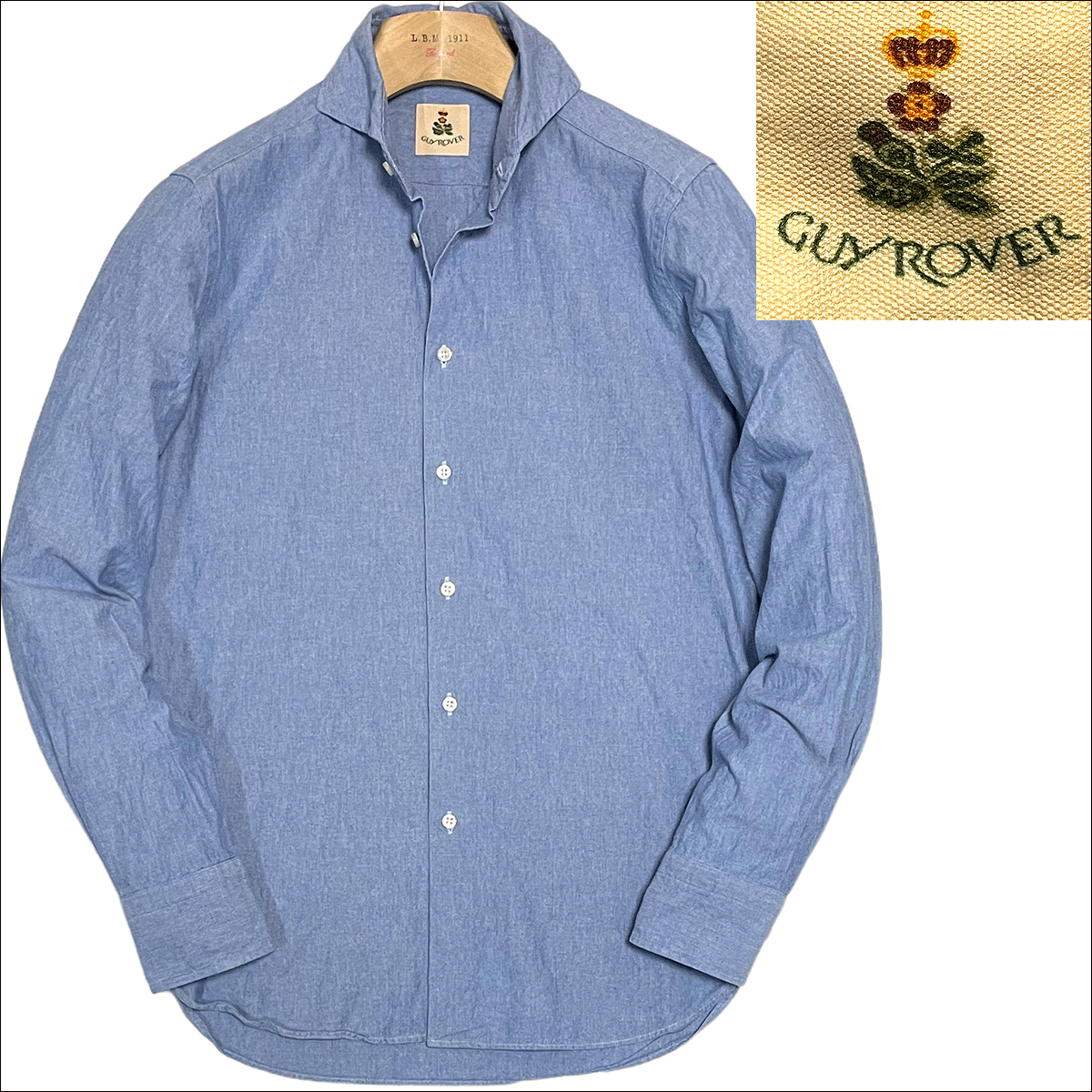 【目立った傷や汚れなし】J5134 美品 ギローバー シャンブレーシャツ サックスブルー S GUY ROVERの落札情報詳細 - ヤフオク落札価格検索 オークフリー