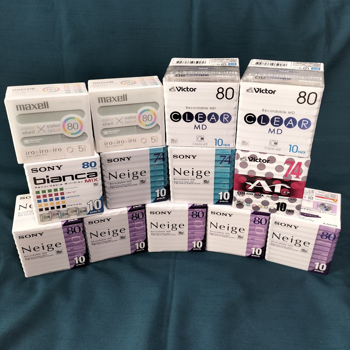【未使用】【未使用120枚】MDディスク★MD Mini Disc★ミニディスク★SONY★Victor★maxell★bianca ...