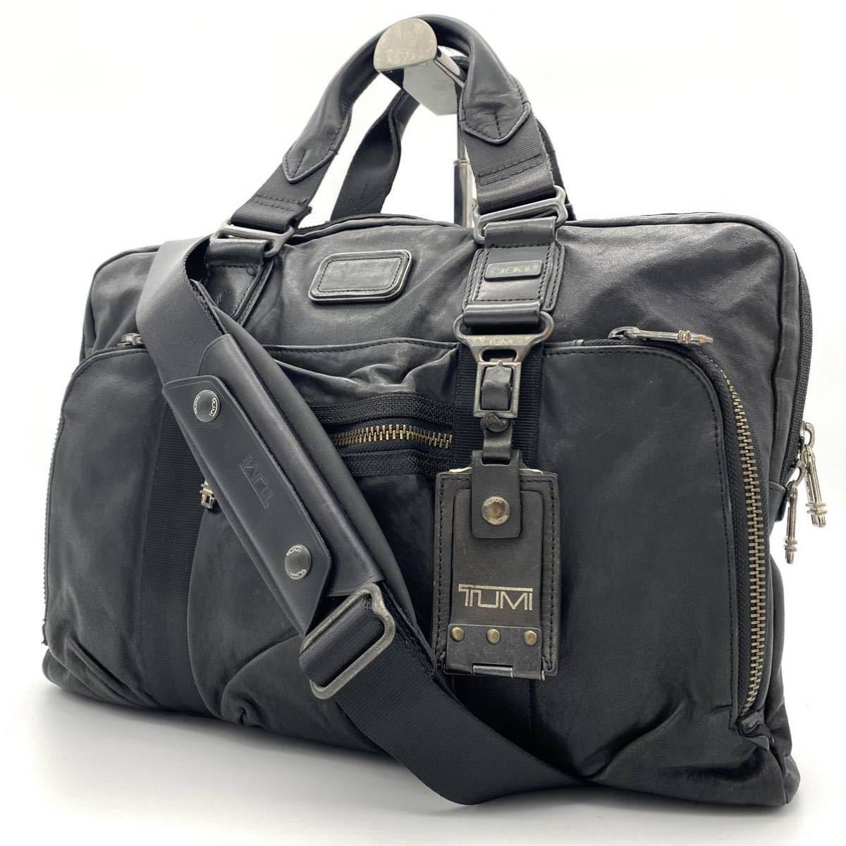 【目立った傷や汚れなし】1円 《美品》 TUMI トゥミ 2way ビジネスバッグ オールレザー A4収納 ブリーフケース ショルダーバッグ メンズ BEACON HILL SLIM スリムの ...