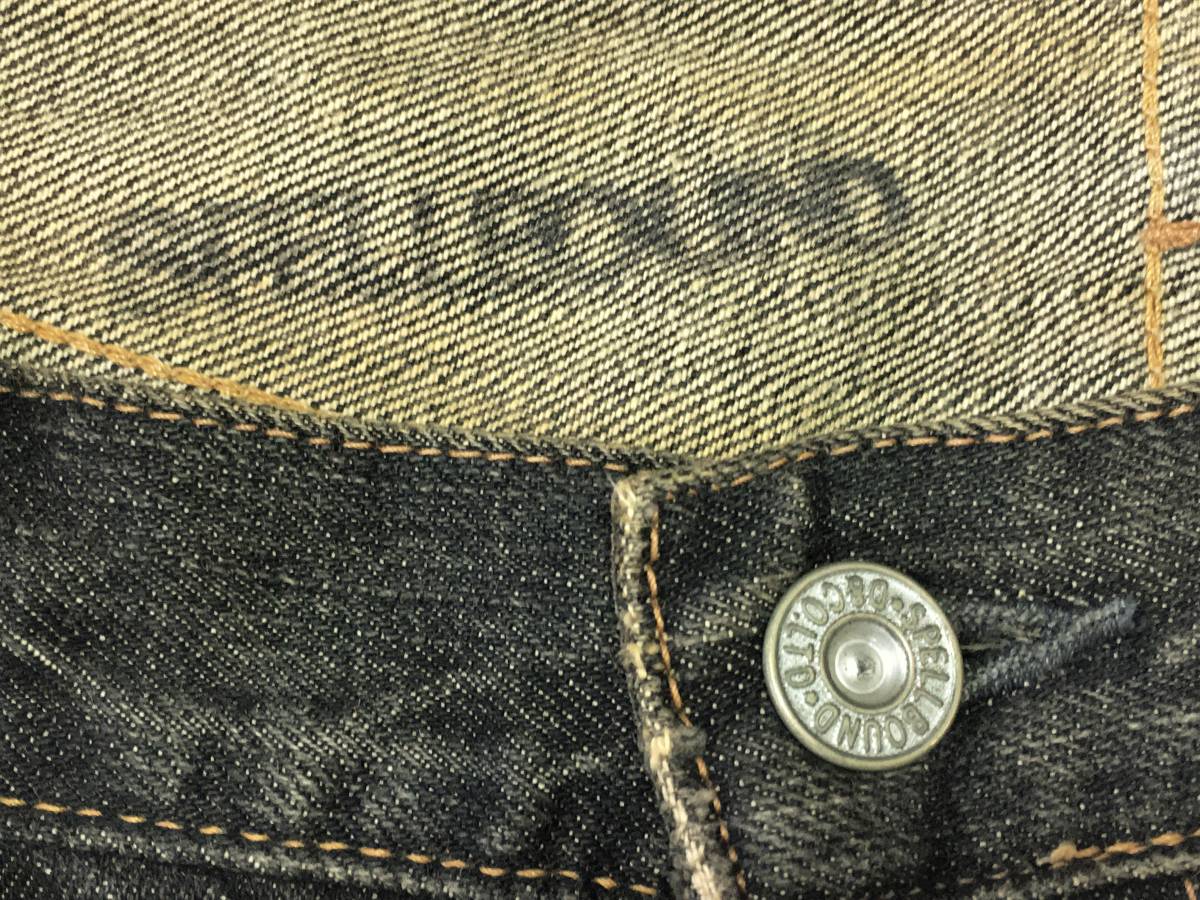 【やや傷や汚れあり】スペルバウンド SPELLBOUND ダメージ リペア ひげ落ち ブラック ジーンズ 34 黒 デニム パンツ ハチノス ストレート ボタンフライ 日本製の落札情報詳細 ...