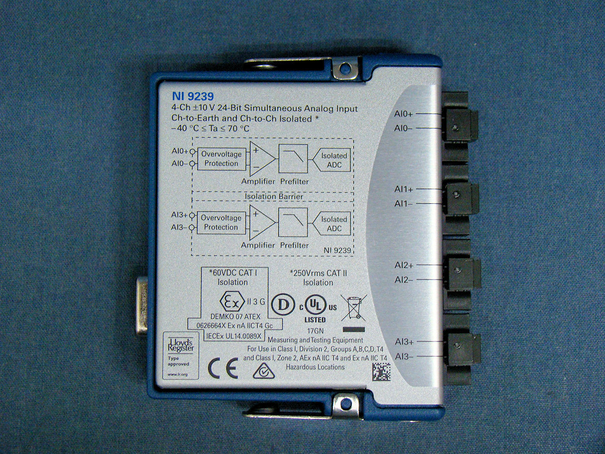 【目立った傷や汚れなし】NI 9239 CompactRIO compactDAQ用 4チャンネル ±10 V 24ビット 同時アナログ入力モジュール 中古の落札情報詳細 - ヤフオク落札価格 ...