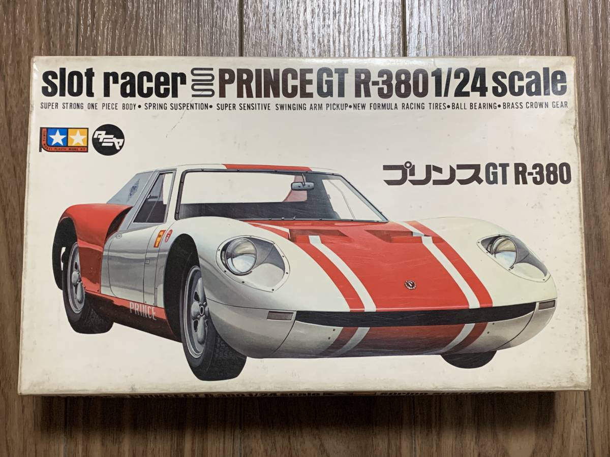 【傷や汚れあり】bw657 古いプラモデル 黒丸タミヤ 1/24 プリンス GT R-380 スロットカー スロットレーサー レースカー 模型 ...