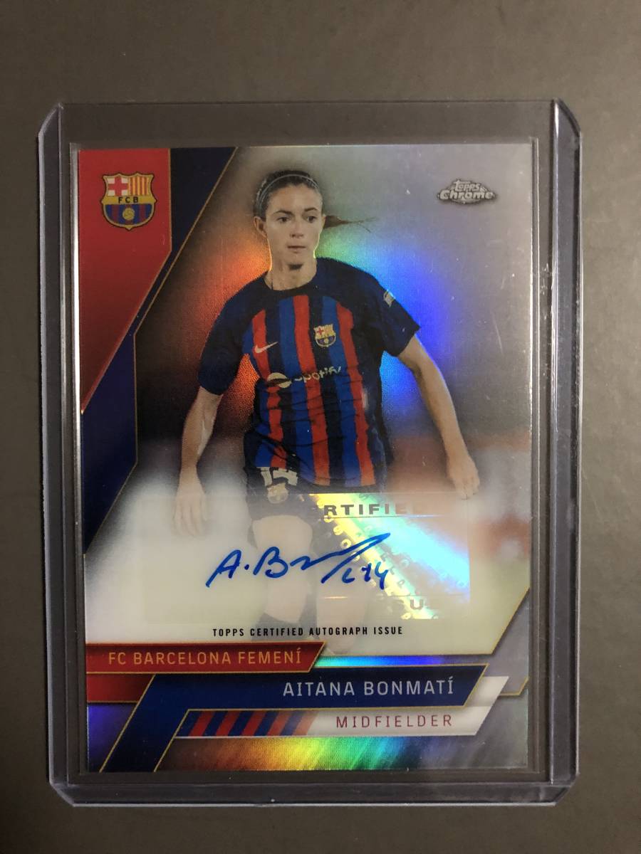 【目立った傷や汚れなし】Aitana Bonmati 2022-23 Topps Chrome FC Barcelona Barca ...