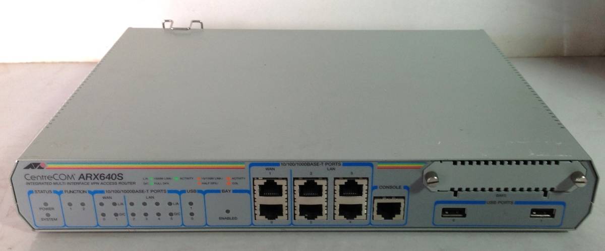 【傷や汚れあり】Allide Telesis CentreCOM ARX640S/VPNアクセスルーター/通電確認済み 中古品の落札情報詳細 ...