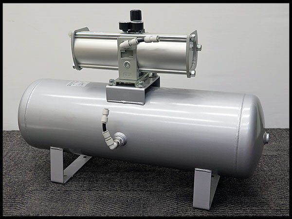 【目立った傷や汚れなし】 A) 美品! SMC エアタンク VBAT38A1 増圧弁付き 38L エアータンク/エアーツール/空圧機器/補助 ...