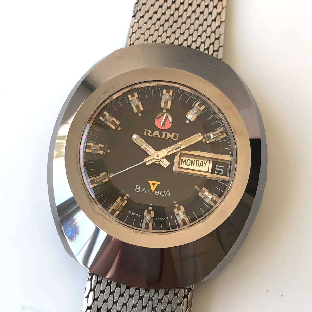 【傷や汚れあり】神101-298★ 稼動品 ラドー バルボア RADO BALBOA V 自動巻 オートマチック 腕時計 メンズ ウォッチ 黒文字盤 デイデイトの落札情報詳細 - ヤフオク落札 ...