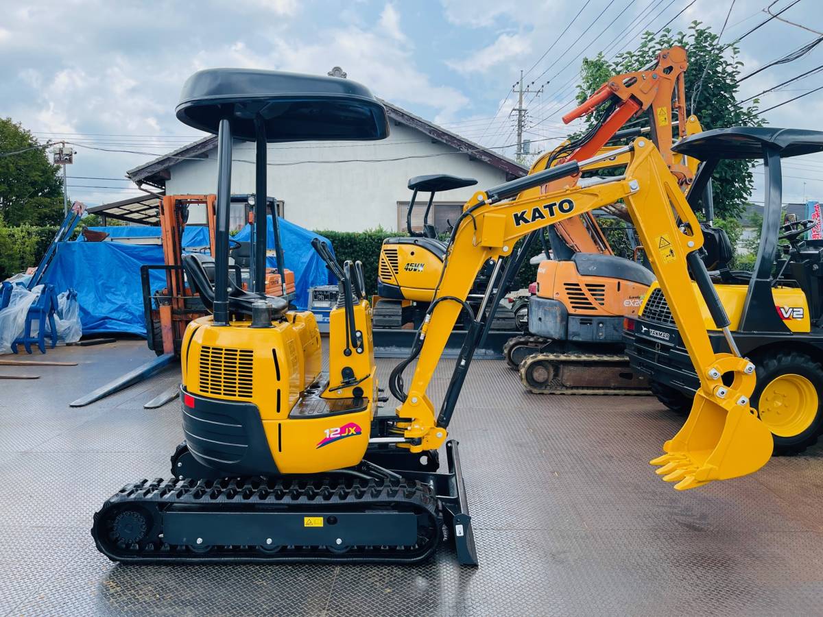 【目立った傷や汚れなし】IHI(KATO) 12JX ミニ油圧ショベル・171時間・1.2tクラス・倍速・操作パターン切り換え・ブレーカー配管・ロングアーム・【下取りOK】の落札情報詳細 ...