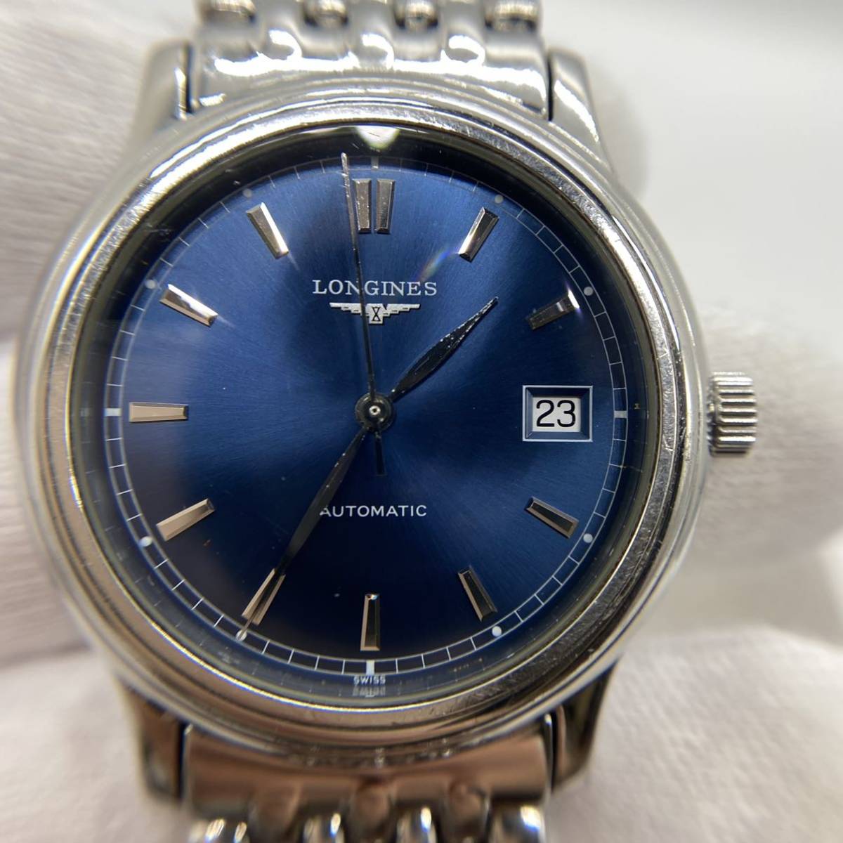 【傷や汚れあり】LONGINES ロンジン L619.2 グランドクラシック 自動巻き メンズ腕時計 ネイビー文字盤 デイト SS 裏スケルトン 稼働品の落札情報詳細 - ヤフオク落札価格検索 ...