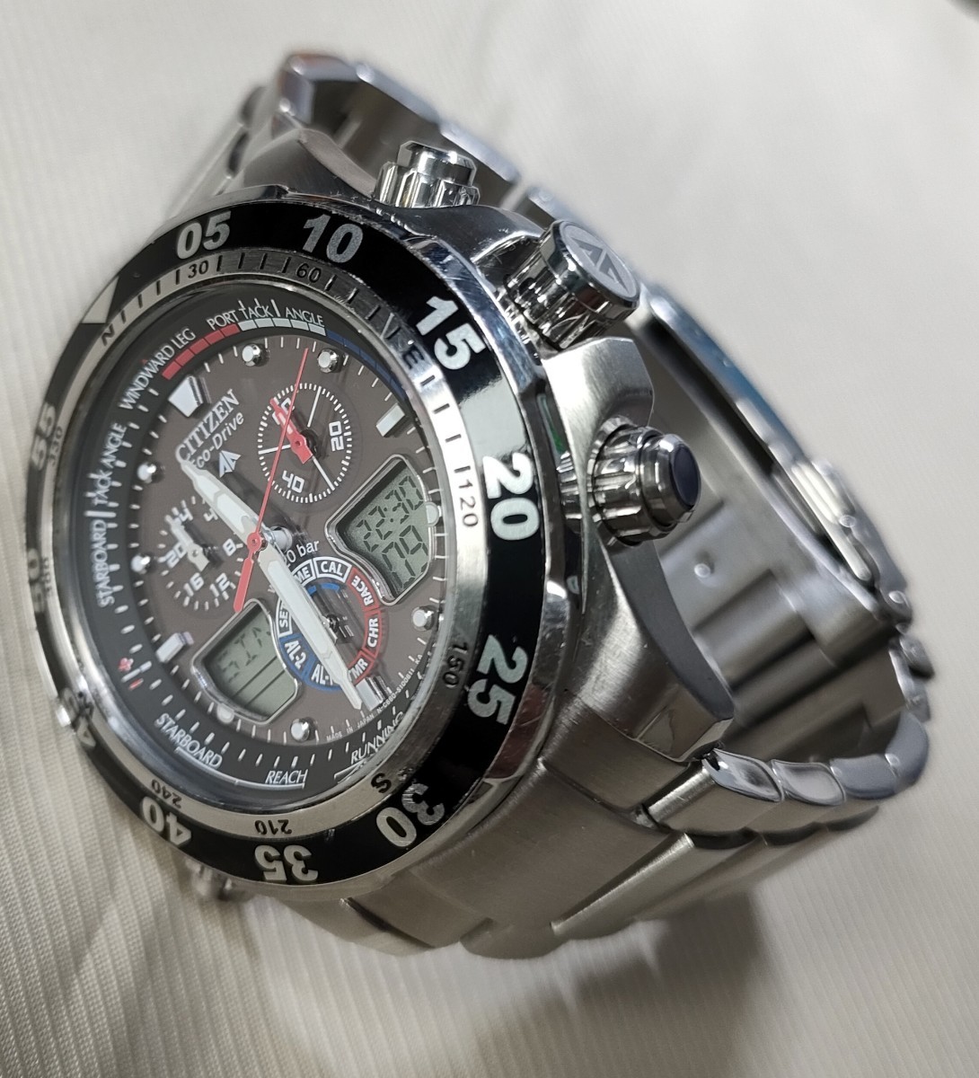 【やや傷や汚れあり】稼働品 シチズン プロマスター エコドライブ JR4045-57E ソーラーデジアナ腕時計 C660-S067626の落札 ...