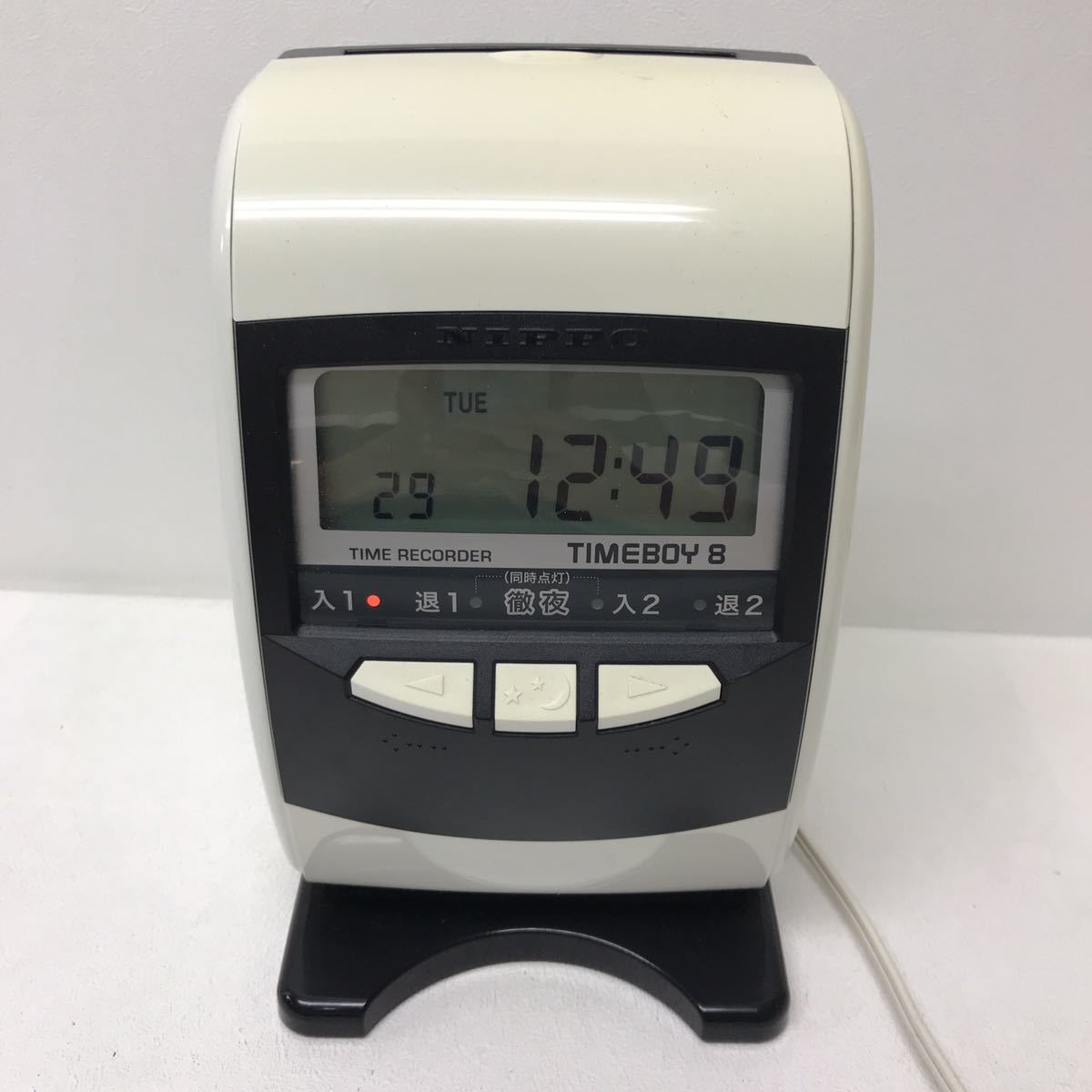 【やや傷や汚れあり】0829F NIPPO ニッポー タイムレコーダー TIME RECORDER タイムボーイ8 TIMEBOY8 動作確認 ...