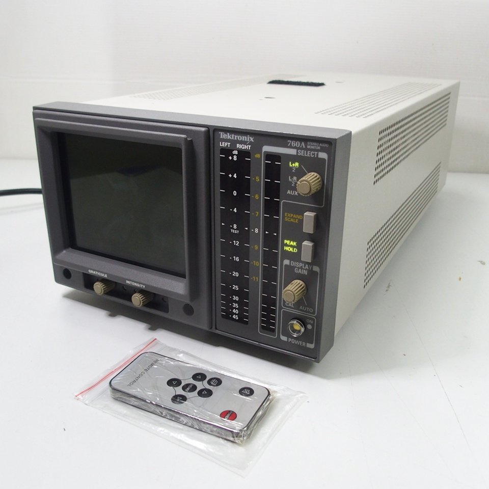 【やや傷や汚れあり】m002 E3【2 【1円～ Tektronix 760A ステレオ オーディオモニター テクトロニクス 動作品 音響 ...