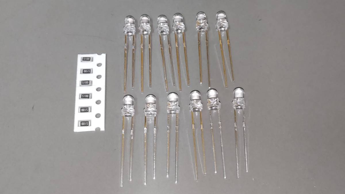 【未使用】TM-732 LED化セット（3mmLED・1206抵抗510Ω）の落札情報詳細 - ヤフオク落札価格検索 オークフリー