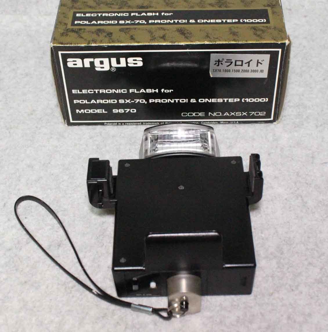 【目立った傷や汚れなし】i[ei973]フラッシュ アーガス ポラロイド SX-70 argus MODEL 9670 ELECTRONIC ...