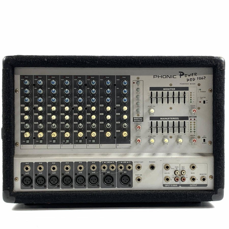 【傷や汚れあり】C056-S3-12002 PHONIC POWERPOD 1860 DELUXE パワード ミキサー DUPLEX ハード ...