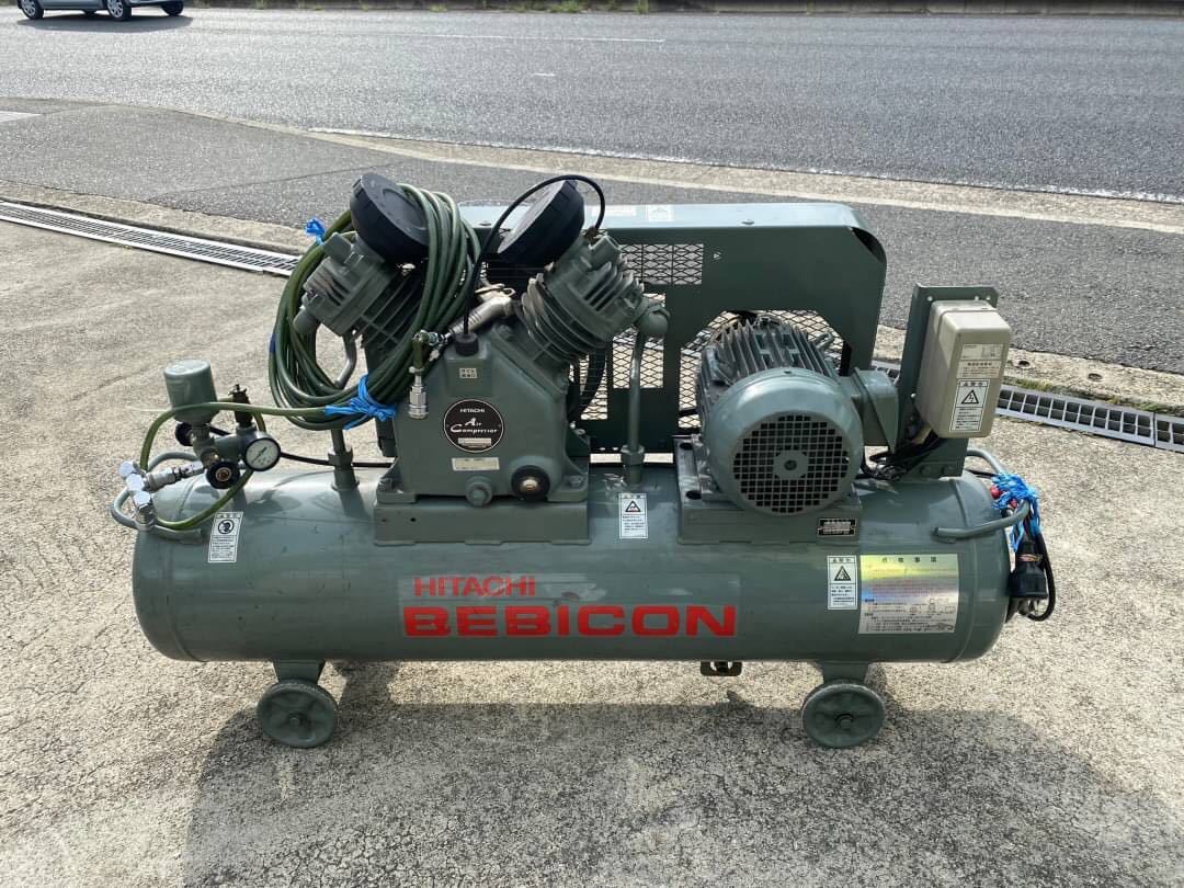 【やや傷や汚れあり】 B8595 日立ベビコン エアーコンプレッサー 3馬力 2.2kw 2.2P-9.5VA6 60Hz の落札情報詳細 ...