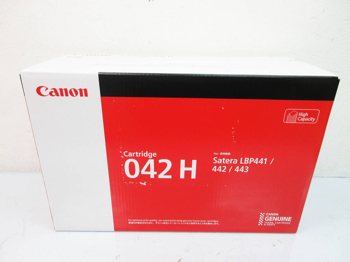【未使用】F7843【トナー カートリッジ 042H】Canon 純正 CRG-042H★キャノン レーザープリンター用★2023年7月製造★LBP441 442 443★新品 未開封の落札 ...