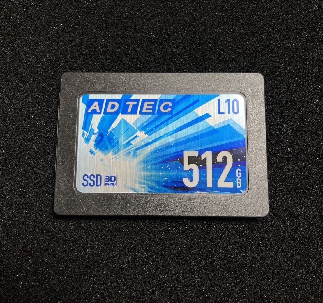 【やや傷や汚れあり】ADTEC L10 3D NAND TLC SSD 512GB 7mm 2.5inch TEAC-L10D512G-25I SATA ((動作品・1個限定！))の落札情報 ...
