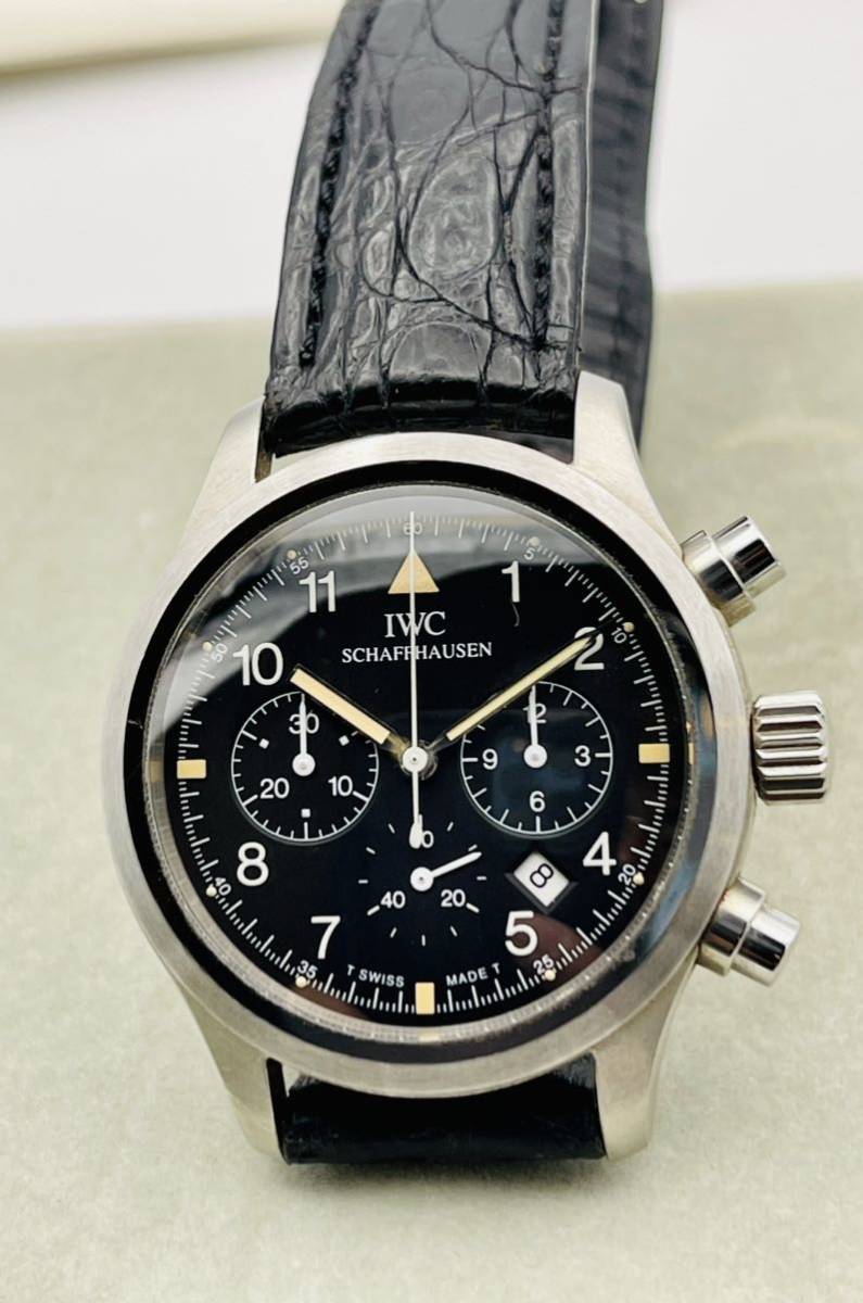 【やや傷や汚れあり】IWC SCHAFFHAUSEN フリーガー クロノグラフ デイト クォーツ メンズ 腕時計 ウォッチ ギャランティカードありの落札情報詳細 - Yahoo!オークション ...