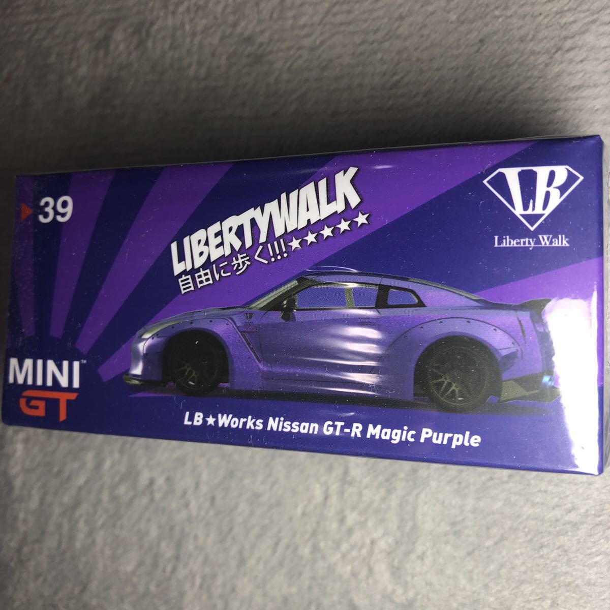 【未使用】②MINI GT＊1/64NISSAN GT-R R35 LB☆Works Type1 RearWing Ver2 マジックパープル ...