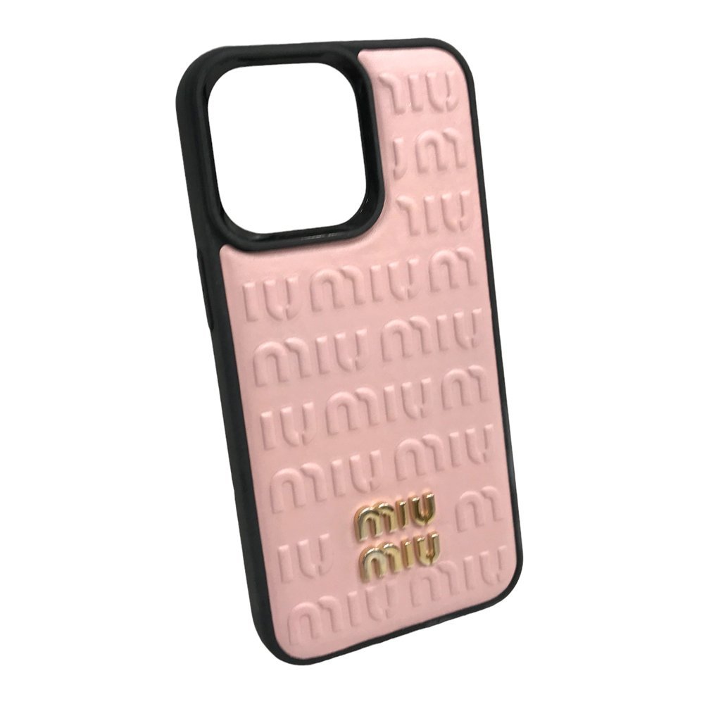 【目立った傷や汚れなし】23-4117 【美品】 ミュウミュウ 5ZH149 2F5X FOE18 iPhone 13 Pro レザー スマホ ...