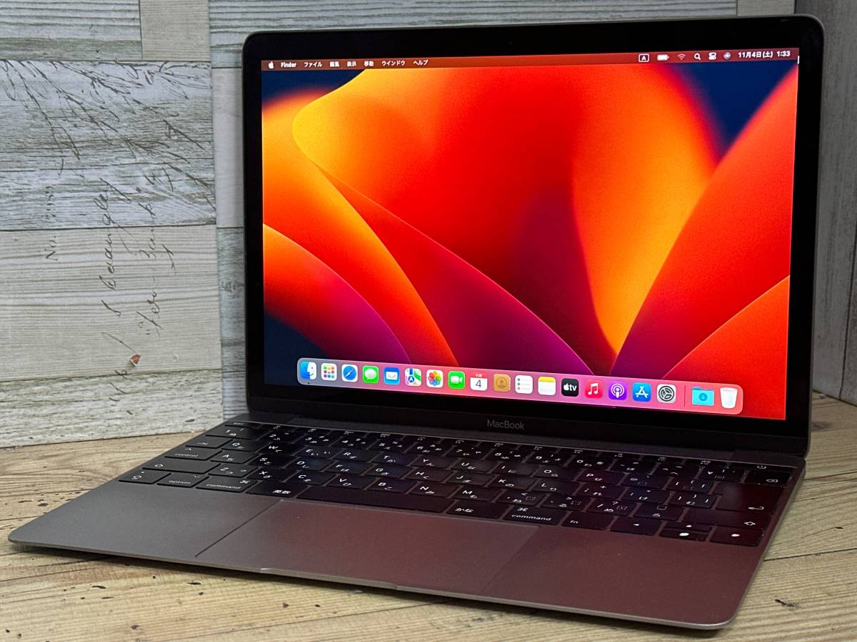 【やや傷や汚れあり】【動作OK♪】Apple MacBook(2017)Retina A1534[Core i5 7Y54 1.3GHz ...