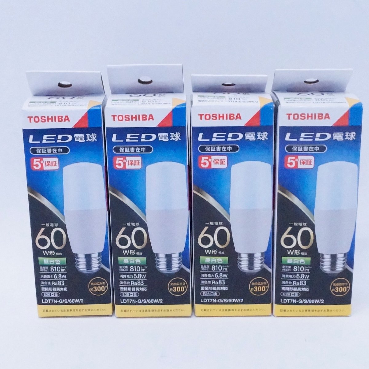 【未使用】未使用 TOSHIBA LED 電球 60W型 昼白色 E26口金 4箱まとめ売り LDT7N-G/S/60W/2の落札情報詳細 - ヤフオク落札価格検索 オークフリー