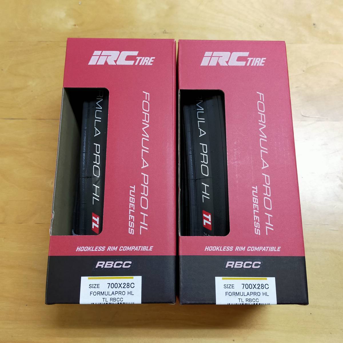 【未使用】2本セット FORMULA PRO HL TUBELESS RBCC 28C IRC フォーミュラ プロ チューブレス フックレス ...