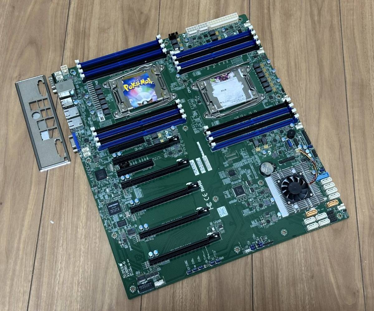 【目立った傷や汚れなし】★美品★ SUPERMICRO X10DRG-Q LGA2011-3 DUAL CPU マザーボード 2スロット ...