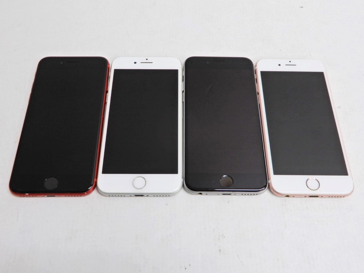 【傷や汚れあり】105Z906★【ジャンク品】iPhone8/SE(第2世代)/6s 4台セット MXD22J/A MQ792J/A MKQR2J/A NKQN2J/A au.KDDI ...