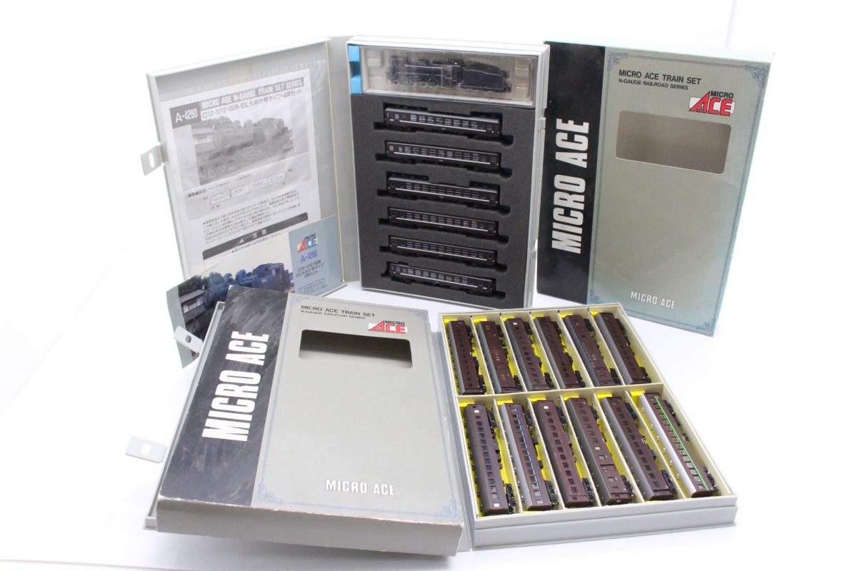 【やや傷や汚れあり】【ト石】 MICRO ACE マイクロエース A-4280 C58-36 50系 6両セット/ A-4230 特急かもめ号 12両セット Nゲージ ケース違いまとめ ...