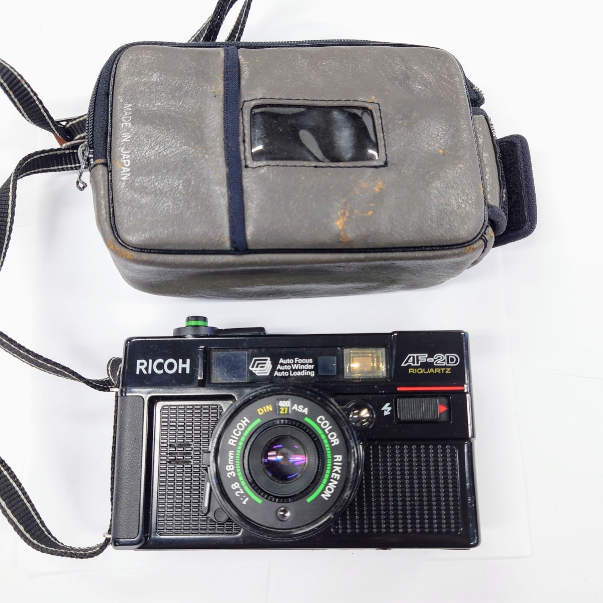 【全体的に状態が悪い】I296 フィルムカメラ RICOH AF-2D RIQUARTZ COLOR RIKENON 1:2.8 38mm ...