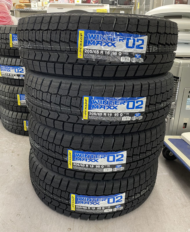 【未使用】新品 DUNLOP WINTER MAXX 02 2022年製（44週）205/65R16 95Q WM02 タイヤ 16インチ 4本 ダンロップ ウィンターマックス 札幌市の落札 ...