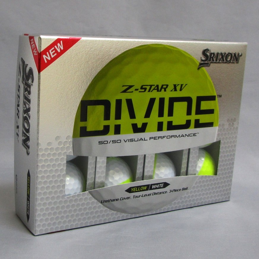 【未使用】US仕様 2023年 SRIXON Z-Star XV DIVIDE YL/WH 1箱 12球 1ダース ボール スリクソン ダンロップ DUNLOP 3ピース イエロー/ホワイトの ...