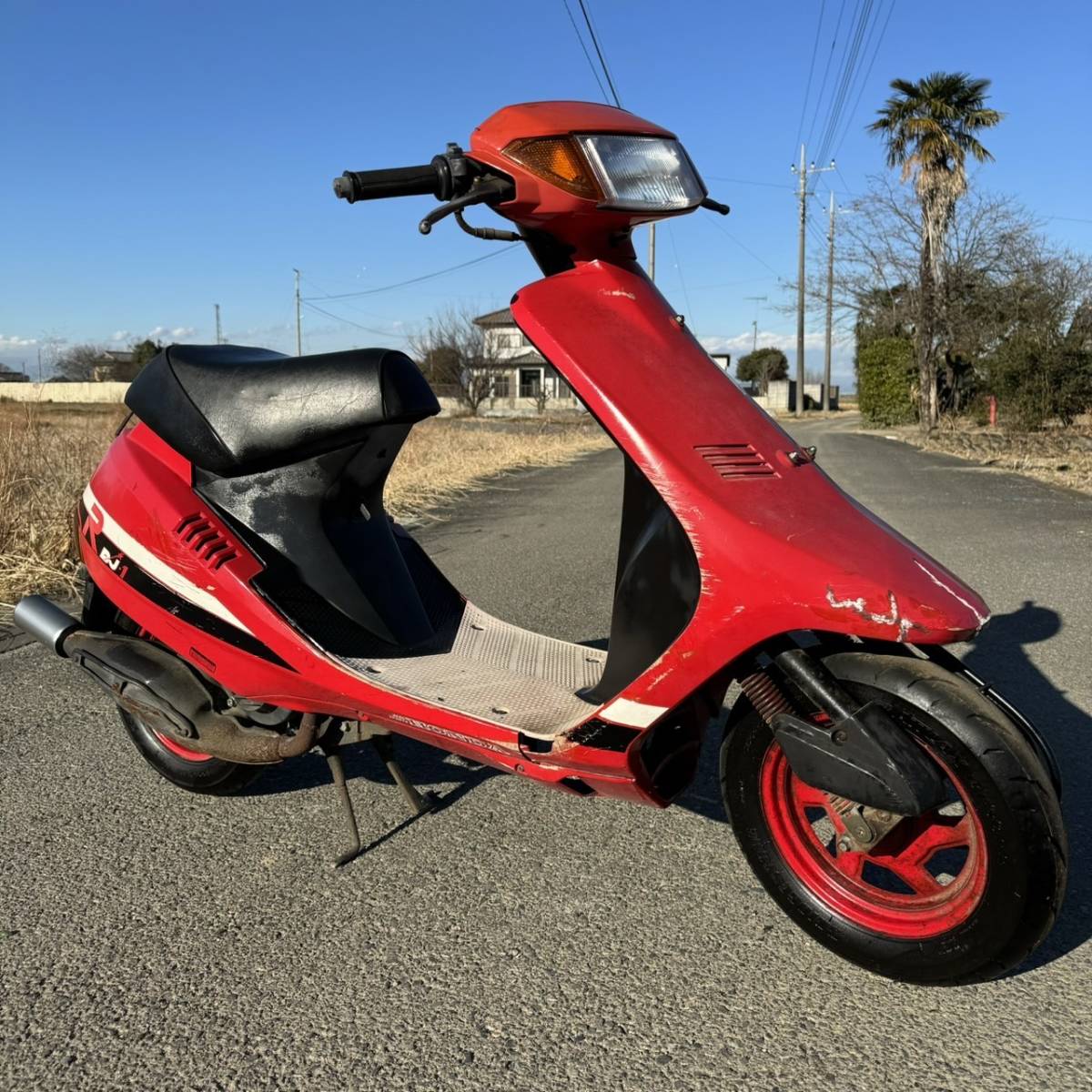 【やや傷や汚れあり】ホンダ DJ-1R AF12 部品 書類付 現状車 旧車 希少 手裏剣ホイール 検）DJ-1 HI DIO チャンプ ...