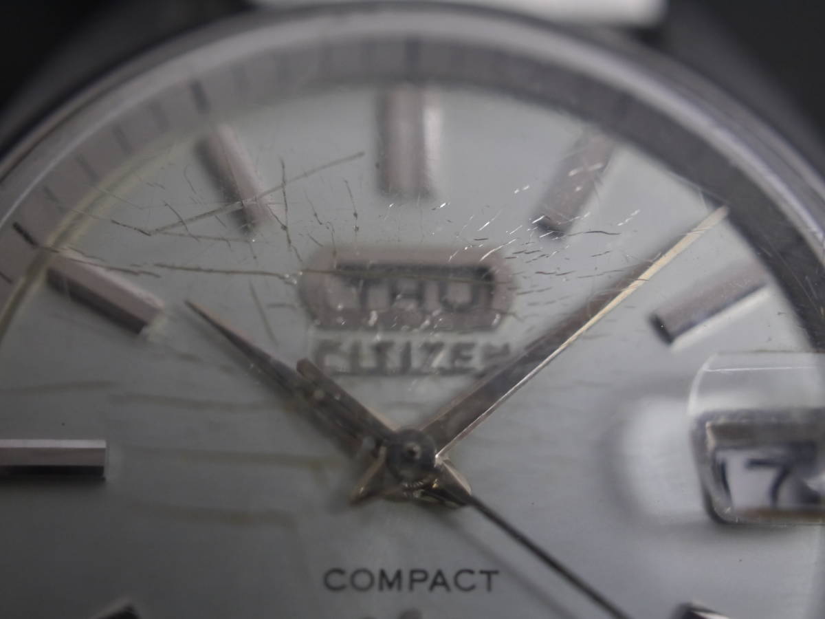 【全体的に状態が悪い】シチズン CITIZEN COMPACT 21石 自動巻き 3針 デイデイト APSS 2807-K 男性用 メンズ 腕 ...