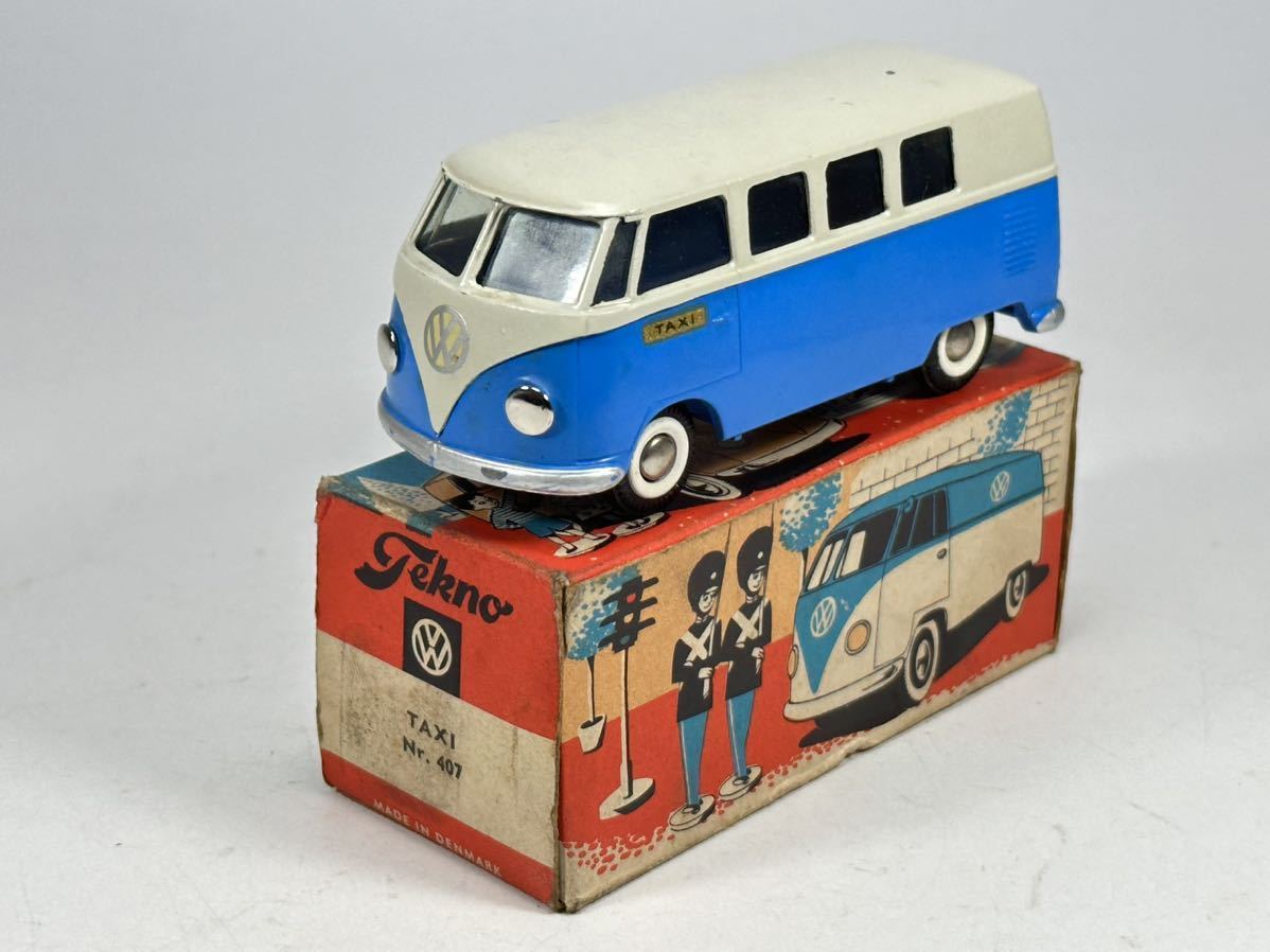 【傷や汚れあり】(s424) Tekno TAXI Nr.407 フォルクスワーゲン テクノ VW ミニカー VOLKS WAGEN 当時物の ...