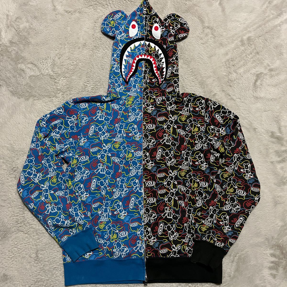 【目立った傷や汚れなし】希少 A BATHING APE BAPE KAWS MEDICOM TOY BE@R BRICK SHARK ...