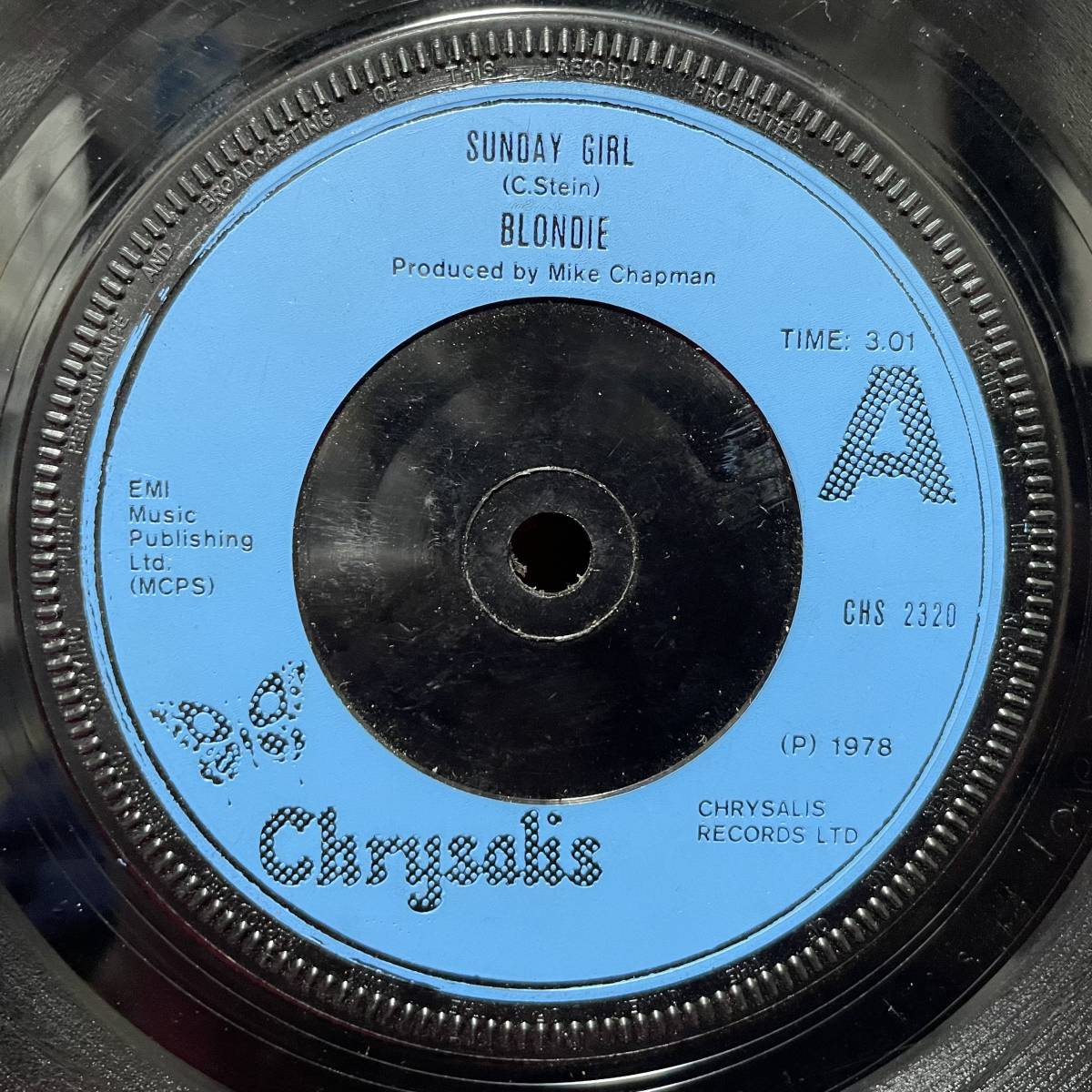 【やや傷や汚れあり】 UKorg7”s! BLONDIE SUNDAY GIRL の落札情報詳細 - Yahoo!オークション落札価格検索 ...