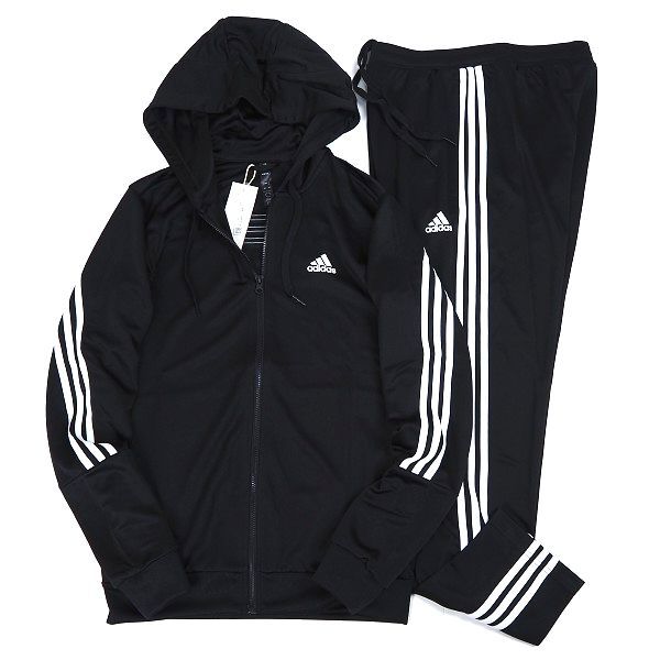 【未使用】P969 新品 adidas アディダス 上下セット ジャージ フルジップ パーカー パンツ セットアップ 3ストライプス L ...