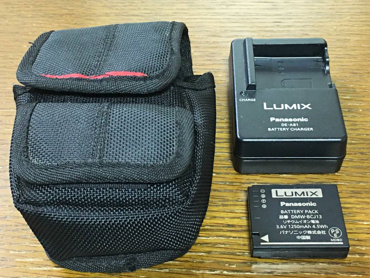 【目立った傷や汚れなし】純正 充電器 電池 バッテリーパック DE-A81 DMW-BCJ13 パナソニック ルミックス Panasonic LUMIX DMC-LX5 デジタルカメラ用 袋 ...
