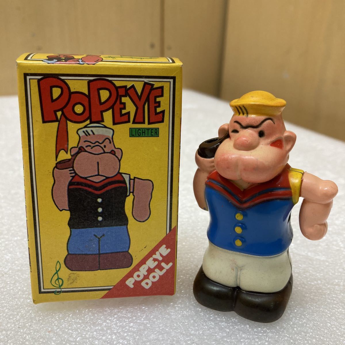 【やや傷や汚れあり】YK9769 ポパイ レトロ雑貨/ライター POPEYE DOLL ELECTRIC GAS LIGHTER/ガスライター ...
