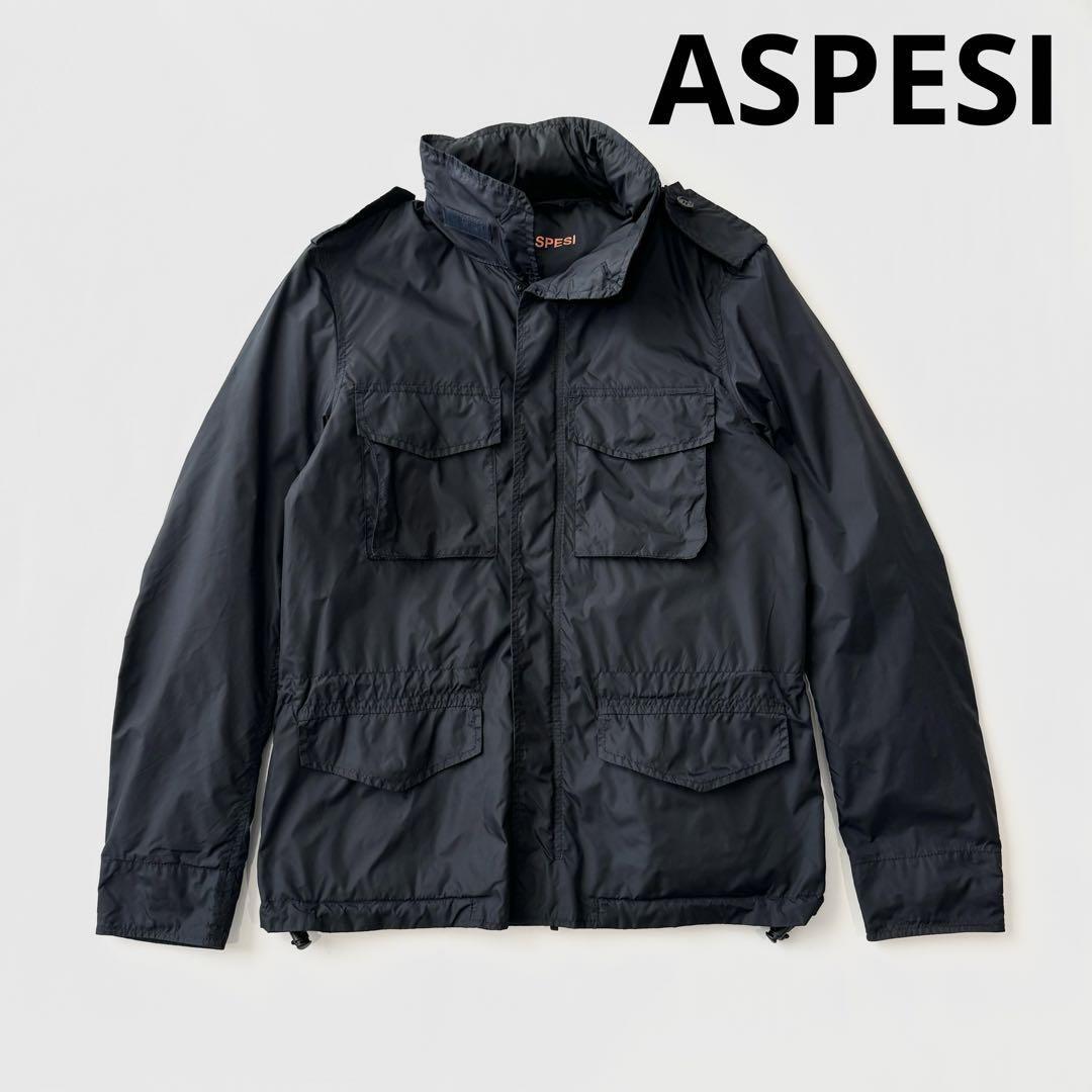 【やや傷や汚れあり】ASPESI アスペジ M-65 ミニフィールドベント ミリタリーブルゾン XS ネイビー 紺 ナイロン パッカブル スタンドカラー ジャケット 国内正規の落札情報詳細 ...